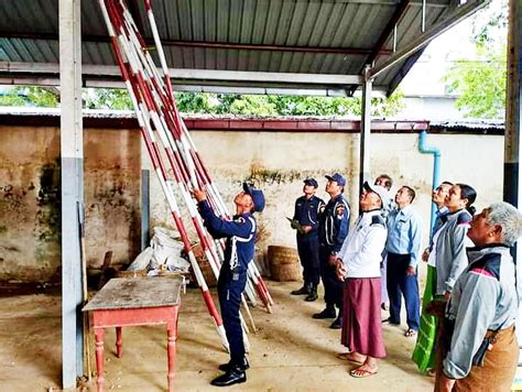 ဆင်ဖြူကျွန်းမြို့ စည်ပင်သာယာမြို့မစျေးကြီး၌ မီးဘေးအန္တရာယ်ကြိုတင်ကာကွယ်ရေး လိုက်လံကြည့်ရှုစစ်ဆေး