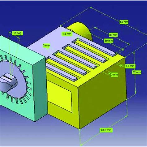 Cad 3d Model Of The Platform For The Variable Capacitor With Dimensions