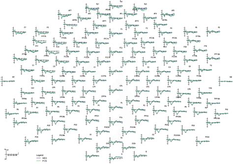 Grand Average Erp Waveforms Recorded From 128 Electrode Sites During