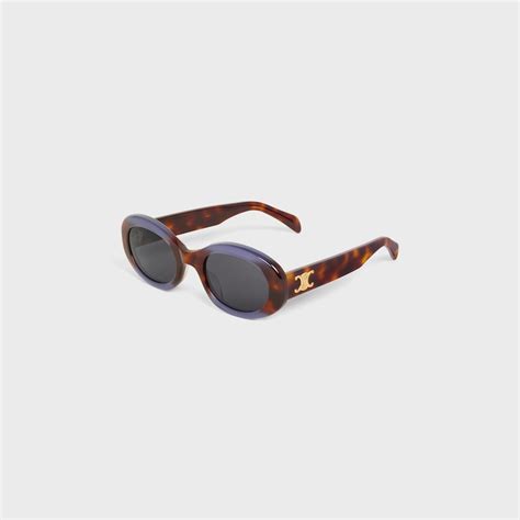 Triomphe 01 Sunglasses In Acetate Gradient Purple Havana Celine