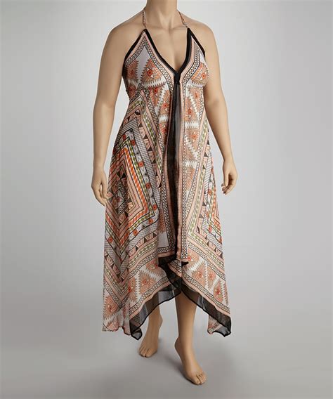 Orange Plus Size Halter Maxi Dress Daily Deals For Moms Babies And