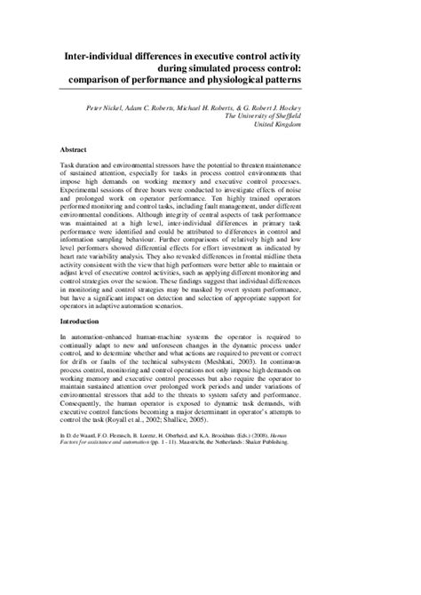 pdf real time adaptive automation system based on identification of operator functional state