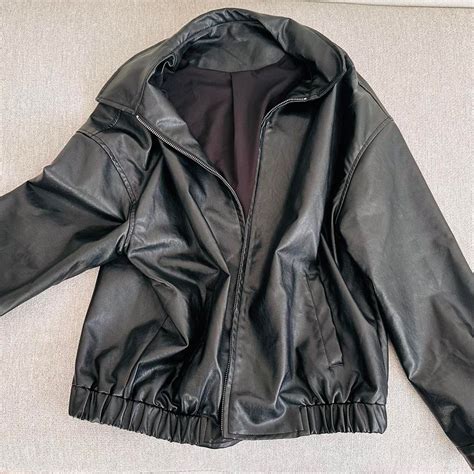 Zip Up Leather Jacket • Bushpop