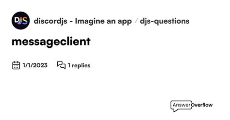 message client discord js imagine an app