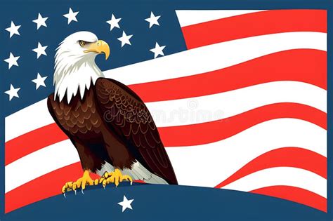 The Eagle With Usa Flags Stock Illustration Illustration Of Brave 282302734