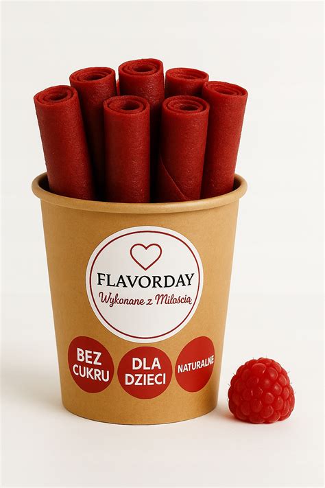 Rollsy Owocowe Malinowe Flavorday 150g Naturalna Owocowa Przekąska 5908454321304 • Cena