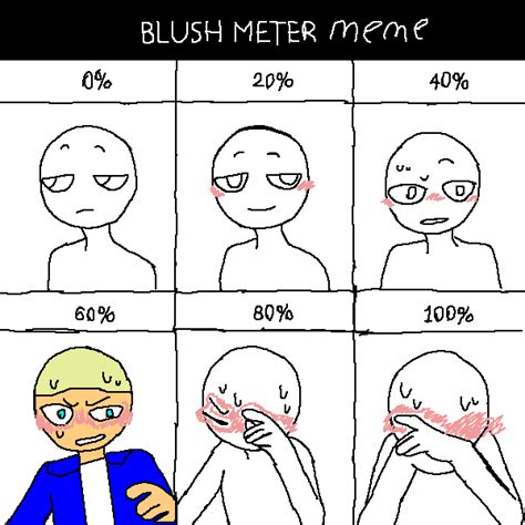 Pixilart Blushing Faces Meme By Skeledrago20xx