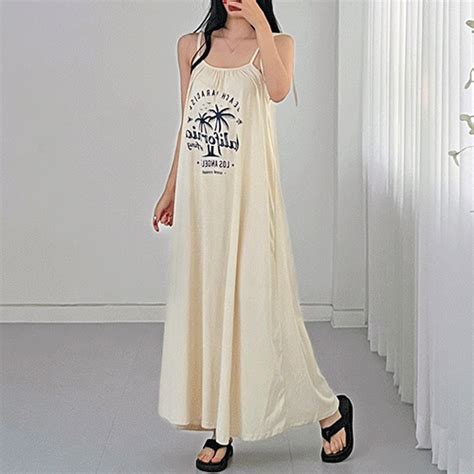 휴가룩강추👍 당출🚀끈조절o4xl 빅사이즈 캘리 끈 나시 롱원피스206맥시 오프숄더 드레스 언발나시 쿨썸머 여름옷 휴양지룩 여행룩 해변룩 비치롱원피스 통통녀 플러스사이즈