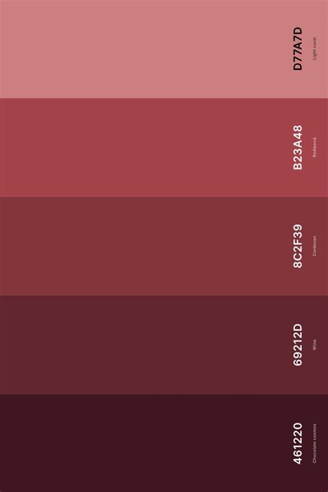 25 Best Red Color Palettes With Names And Hex Codes