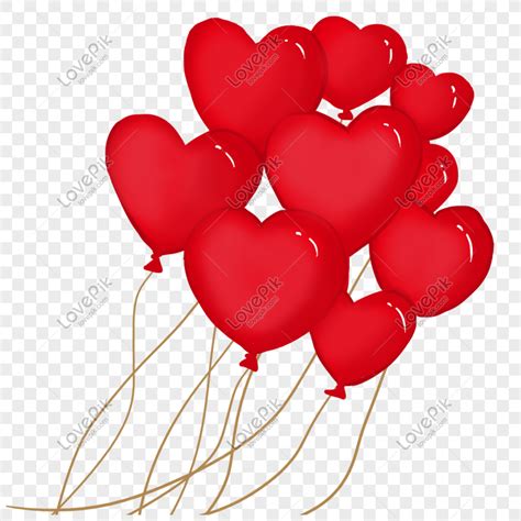 손으로 그린 심장 풍선 그림 Png 일러스트 무료 다운로드 Lovepik