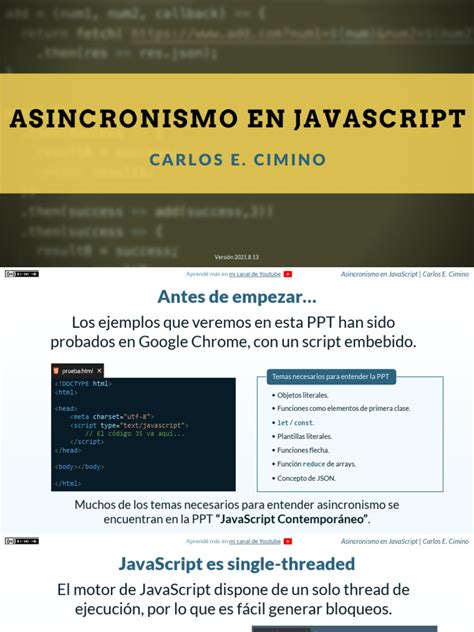 11 Asincronismo En Javascript Carlos E Cimino Pdf Redes Internet Y Web