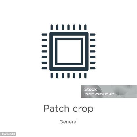 패치 자르기 아이콘 벡터입니다 흰색 배경에 격리 된 일반 컬렉션에서 유행 플랫 패치 자르기 아이콘입니다 벡터 일러스트는 웹 및