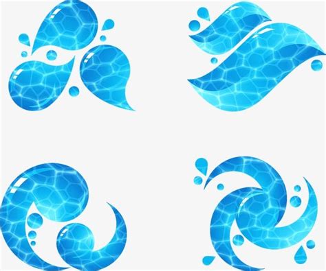 파란색 물방울 일러스트 Png