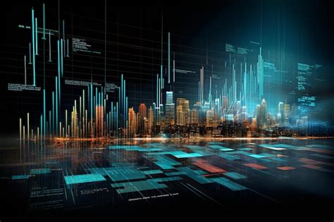 Premium Photo Futuristicfinancialdatavisualization