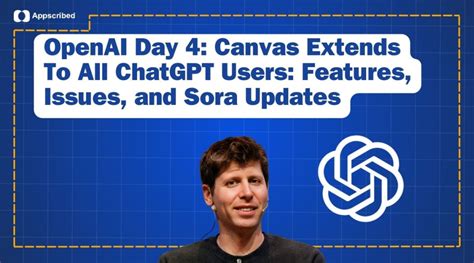 OpenAI Day 4 Canvas Extends To All ChatGPT Users Features Issues