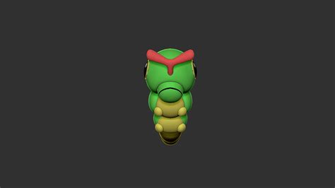 🐉 Pokemon Caterpie Evolution Pack・ Stl File For 3d Printing・cults