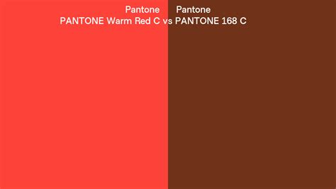 Pantone Warm Red C Vs PANTONE C Side By Side Comparison