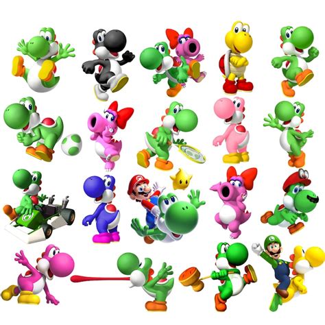 Yoshi Png Bundle Super Mario Icons Yoshi Clipart Set Instant