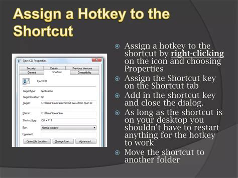 Create A Shortcut Or Hotkey To Eject The Cddvd Drive Ppt