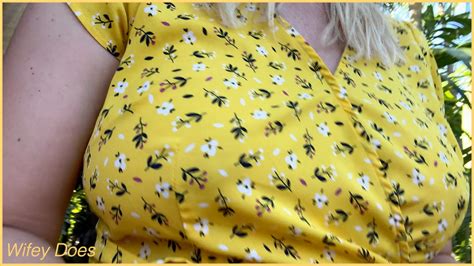 Wifey Summer Yellow Dress Public And Braless 12 Pics Xhamster