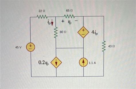Solved For The Circuit Shown Above Solve For Vo And Io