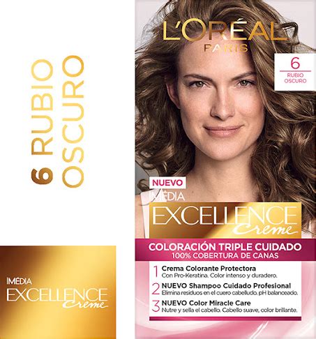Tinte Loreal Excellence Kit 6 Rubio Oscuro