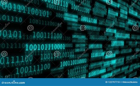 Cyberspace With Binary Code Stock Illustration Illustration Of Background Internet 122797710