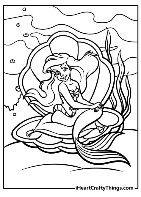 The Little Mermaid Ariel Coloring Pages 54 Free Printables Ariel