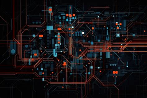 Premium Ai Image Abstract Circuit Line On Background Futuristic Technology Background