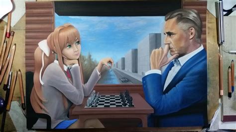 My Drawing For Dokitober Day 25 Breaking Fourth Wall R Ddlc