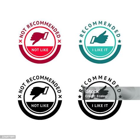 배지 세트 좋아요 및 싫어요 엄지 손가락 위로 및 엄지 손가락 아래 기호 벡터 스탬프 Stamppot에 대한 스톡 벡터 아트 및 기타 이미지 Stamppot 검증