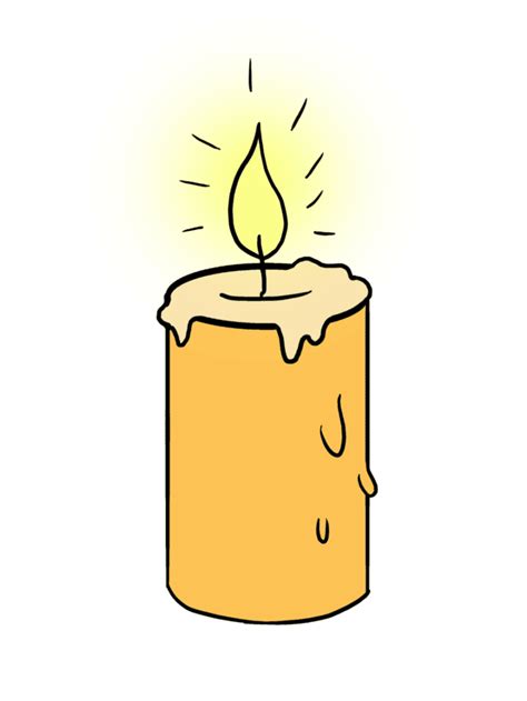 Easy Candle Step By Step Tutorial Easy Drawing Guides