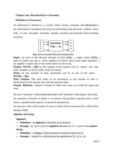 Automata Chapter 1 Pdf Mathematics Models Of Computation