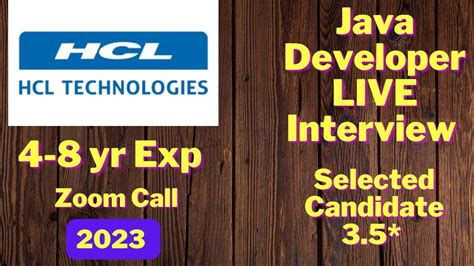 Hcl Java Developer Lead Interview Recording Hcl Interview Questions