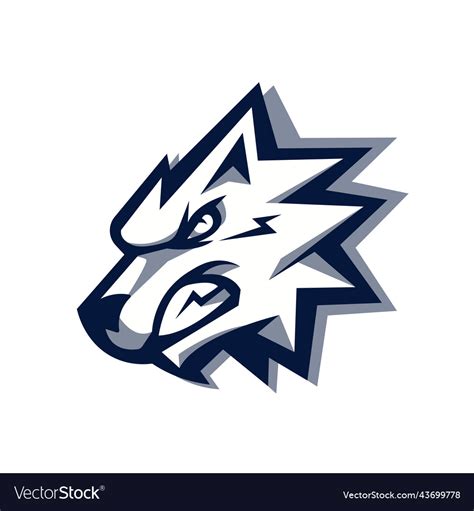 Wolf Mascot Logo Royalty Free Vector Image Vectorstock