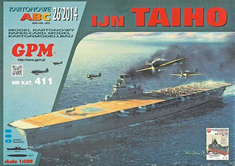 Japanese Aircraft Carrier Ijn Taiho Fentens Papermodels