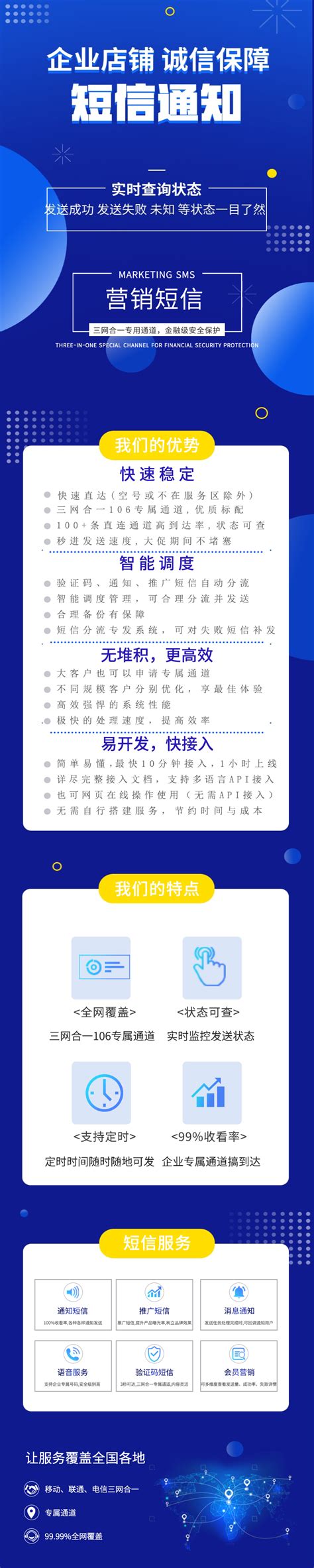 【106三网短信】短信接口短信验证短信通知三网接口支持验证