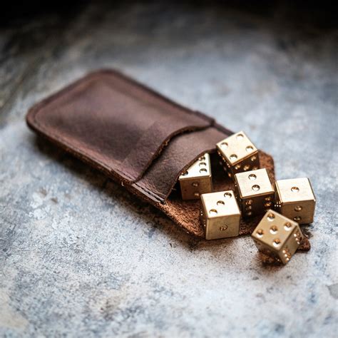 Brass Dice Set Of 6 Hardmill