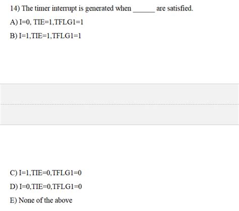 Solved The Timer Interrupt Is ﻿generated Whenare