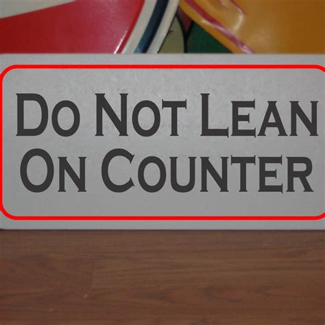 Please Do Not Lean On Glass Sign Etsy