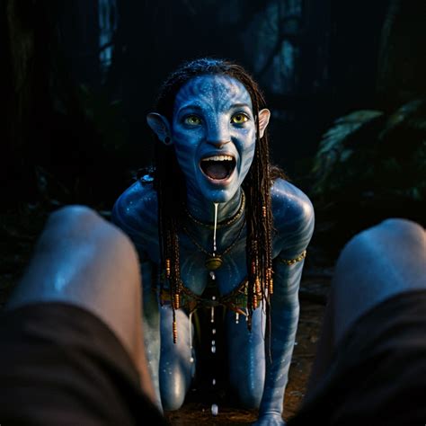 Rule 34 Ai Generated Alien Alien Girl Avatar Blue Skin Navi Neytiri