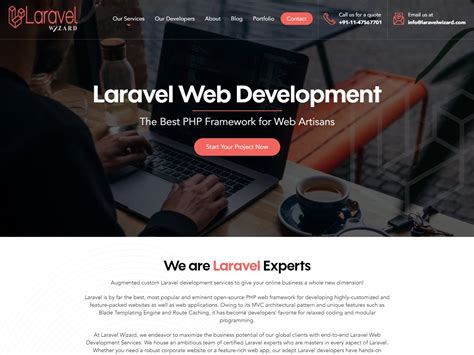 laravel wizard sites gallery css design awards winner