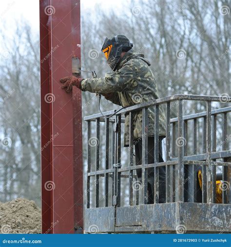 Metal Bed Carcass With Wooden Lamellas On The Black Background Open