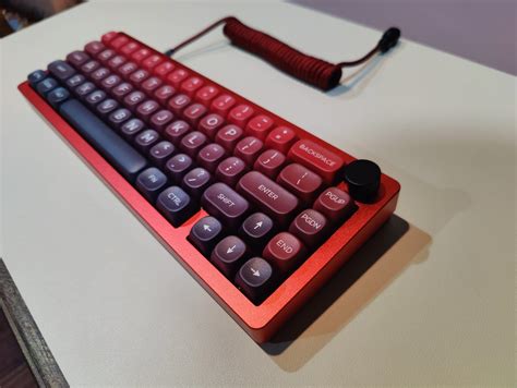 Red Aluminum Al65 Gradient Keyboard With Bsun Aniya Switches And Moa Profile Keycaps Etsy