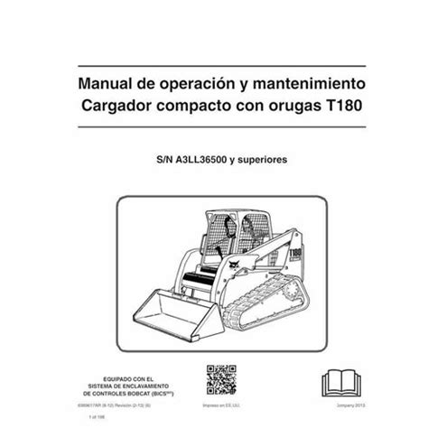 Bobcat T180 Compact Track Loader Pdf Operation And Maintenance Manual ES