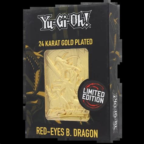 Yu Gi Oh Limited Edition 24k Gold Red Eyes B Dragon Eur 3495
