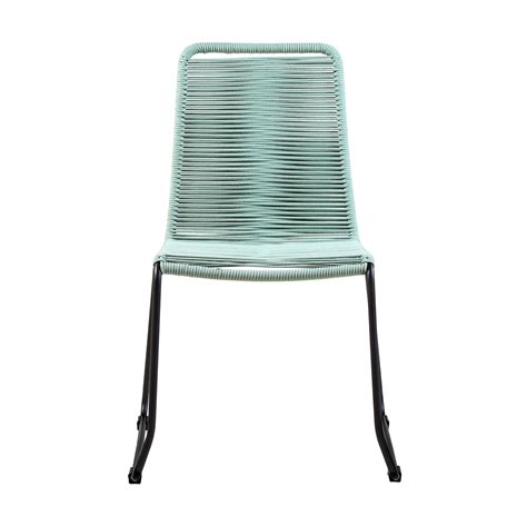 Shasta Outdoor Metal And Rope Stackable Dining Chair Set Of 2 John