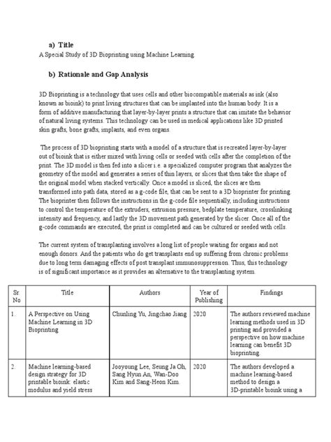 Machine Learning Optimizes 3d Bioprinting For Medical Applications Pdf Machine Learning 3