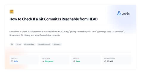 Verificar Acessibilidade De Commit Git Guia Completo Labex