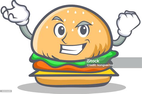 성공적인 햄버거 문자 패스트 푸드 벡터 일러스트 레이 션 굽기에 대한 스톡 벡터 아트 및 기타 이미지 굽기 눈 신체 부분 만화 Istock